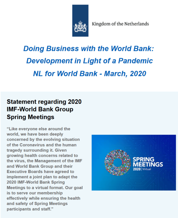 Newsletter March 2020: Development in Light of a Pandemic | Netherlands ...